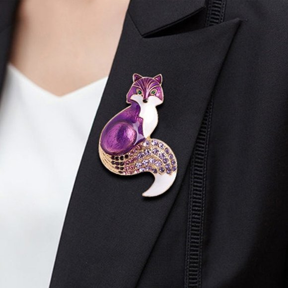 Jewelry | Adorable Colorful Enamel Fox Brooch | Poshmark